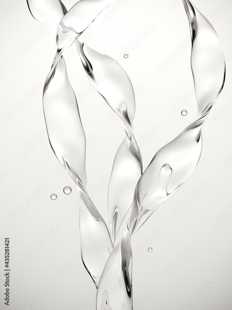 Minimal style mockup for product presentation. Water splash on white ...