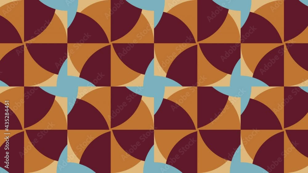 Motion graphic seamless loop animation in vintage flat style. Retro ...