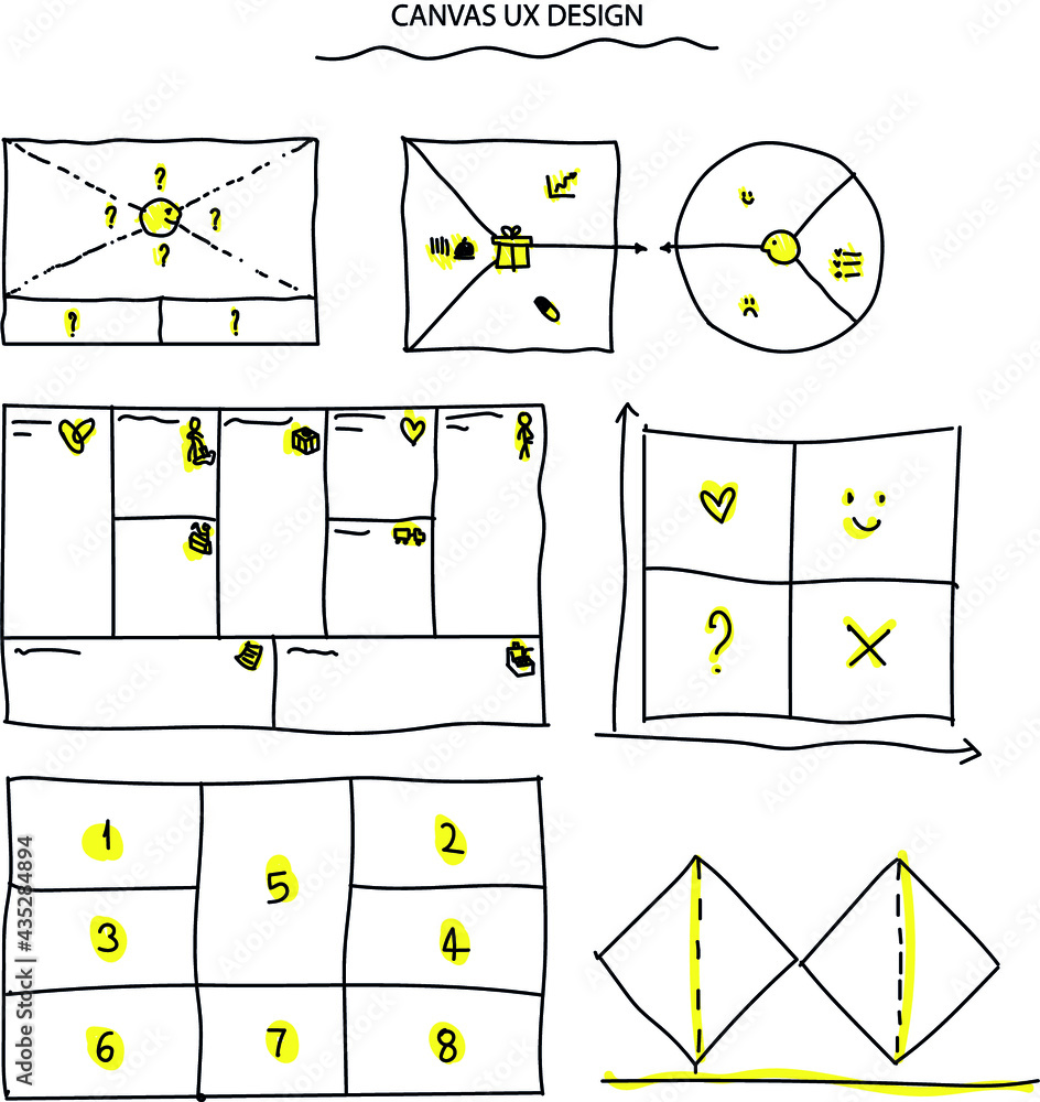 canvas of ux design Stock Vector | Adobe Stock