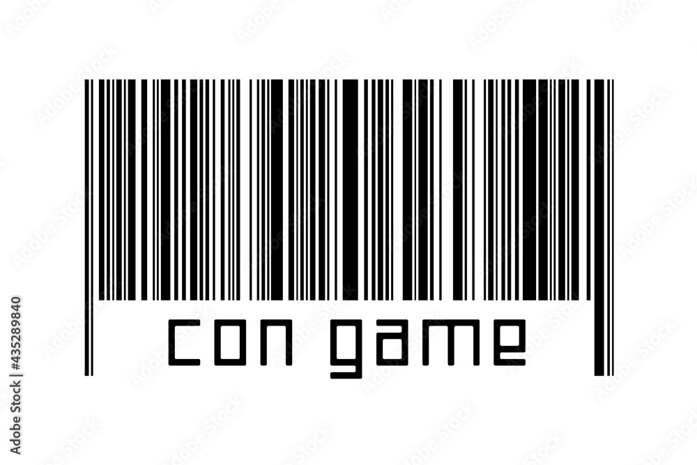 Digitalization concept. Barcode of black horizontal lines with ...