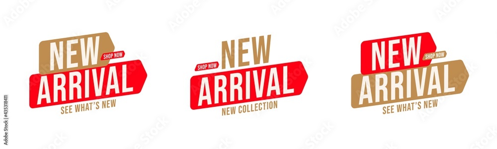 New collection arrival badge for retail shopping purchase. Sticker ...
