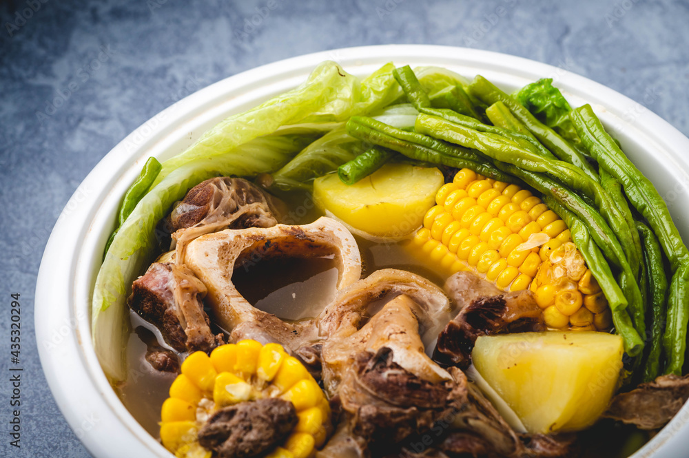 Bulalo- is a beef dish from the Philippines. It is a light colored soup ...