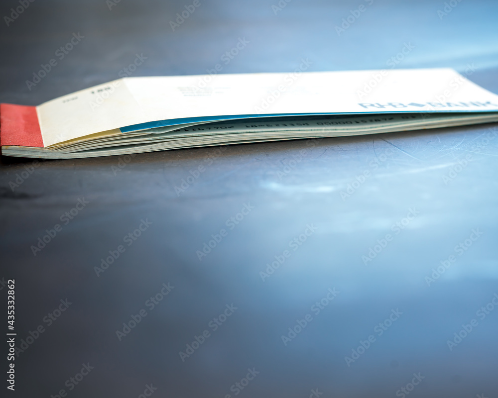 Kuala Lumpur, Malaysia - May, 2021 Cheque book from RHB bank on the ...