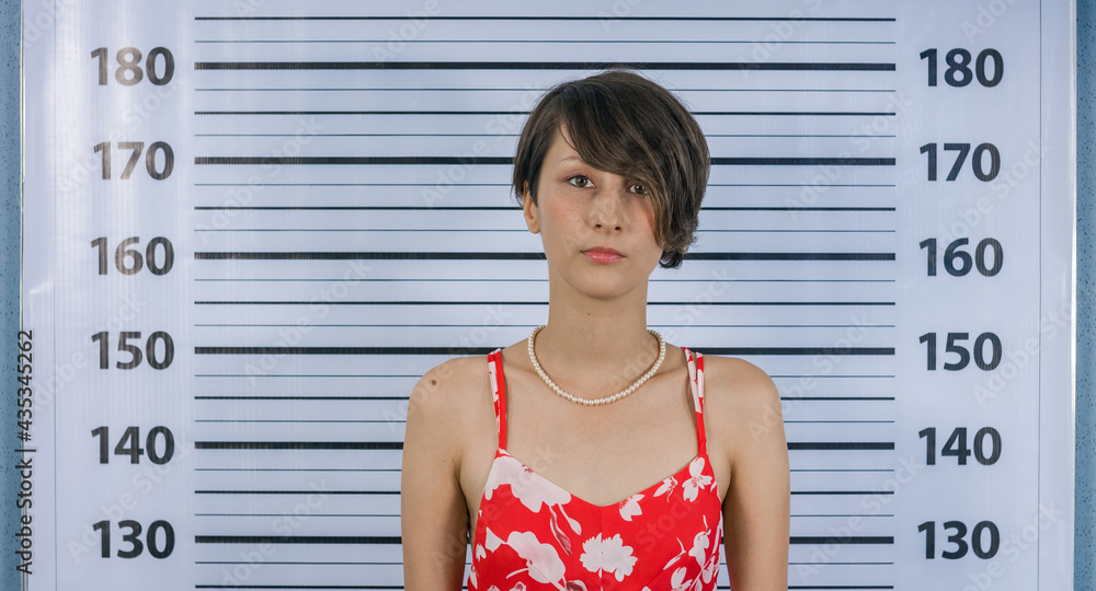 Arrested Woman posing for a mugshot, bad girl notice and police ...