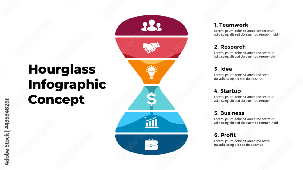 Vector hourglass hourglassInfographic. Presentation slide template ...