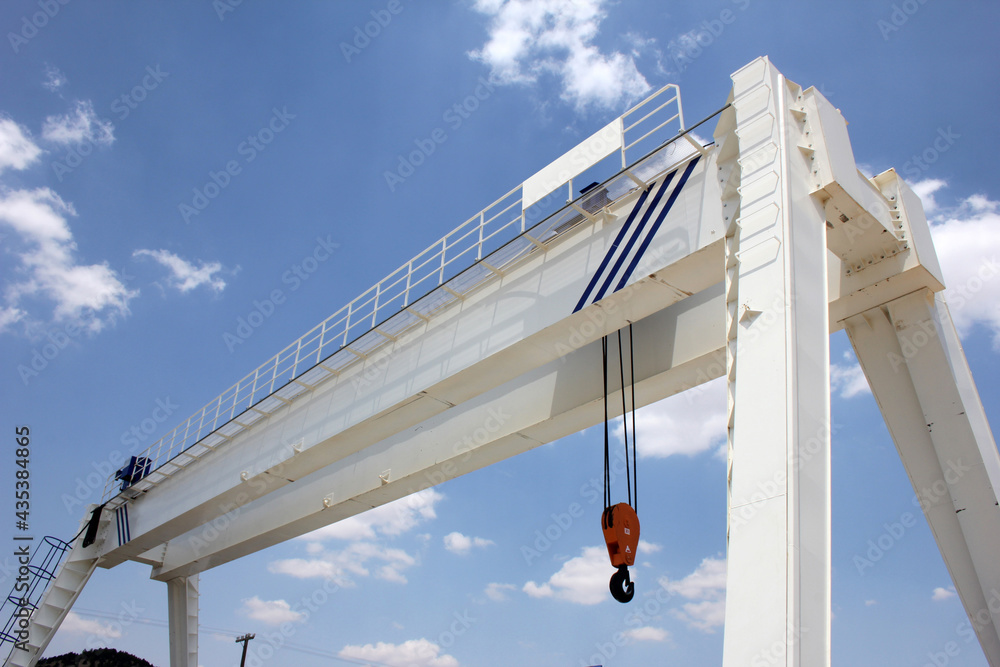Gantry crane on construction site. Stock Photo | Adobe Stock