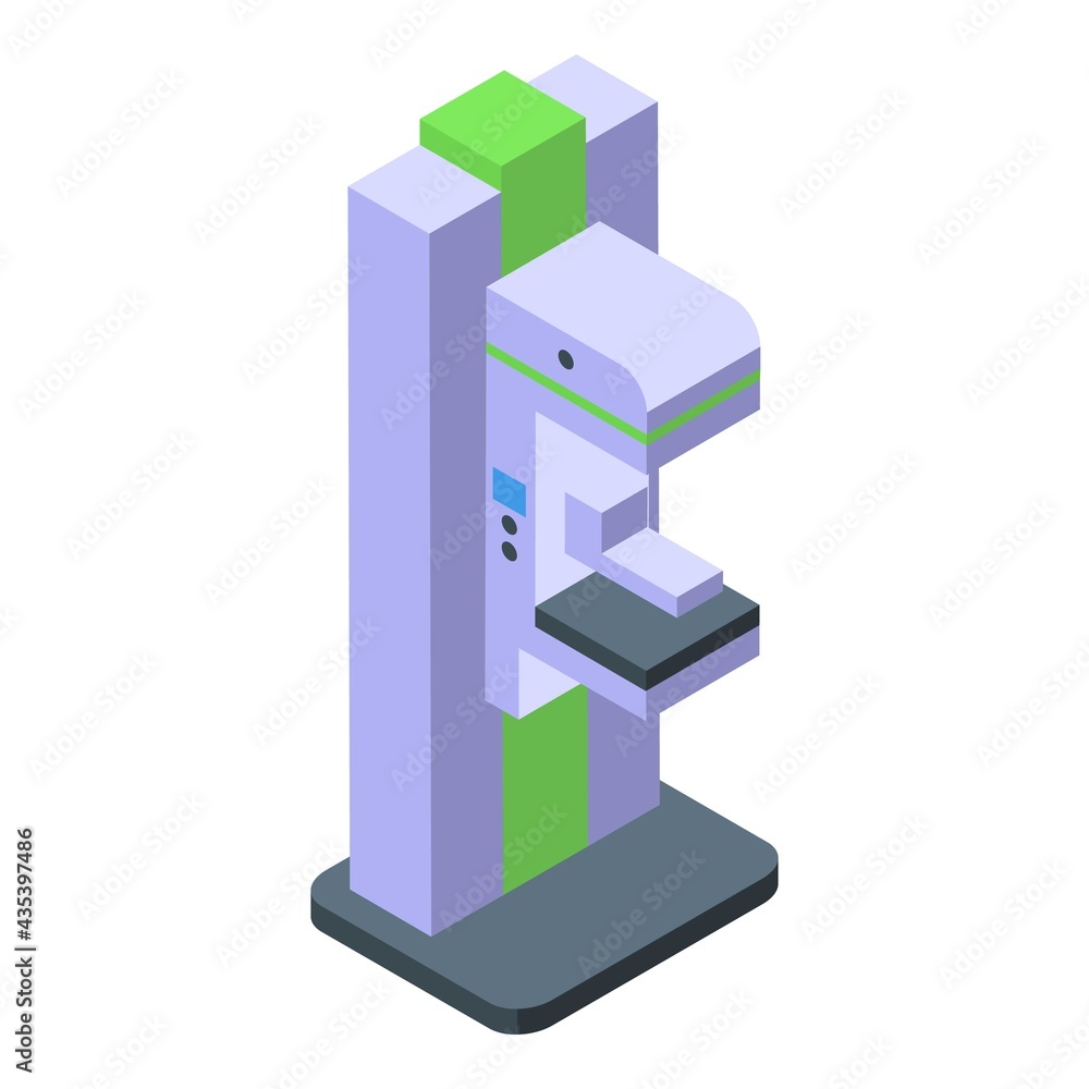 Mammography machine diagnosis icon. Isometric of Mammography machine ...