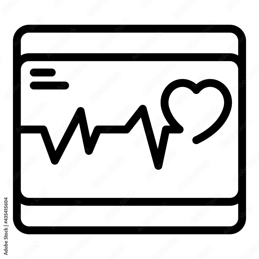 Screen defibrillator icon. Outline Screen defibrillator vector icon for web design isolated on ...