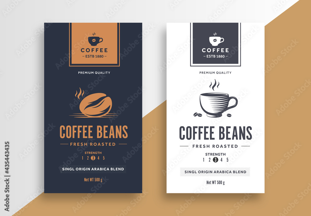 Vintage Coffee Label Layout Stock Template | Adobe Stock