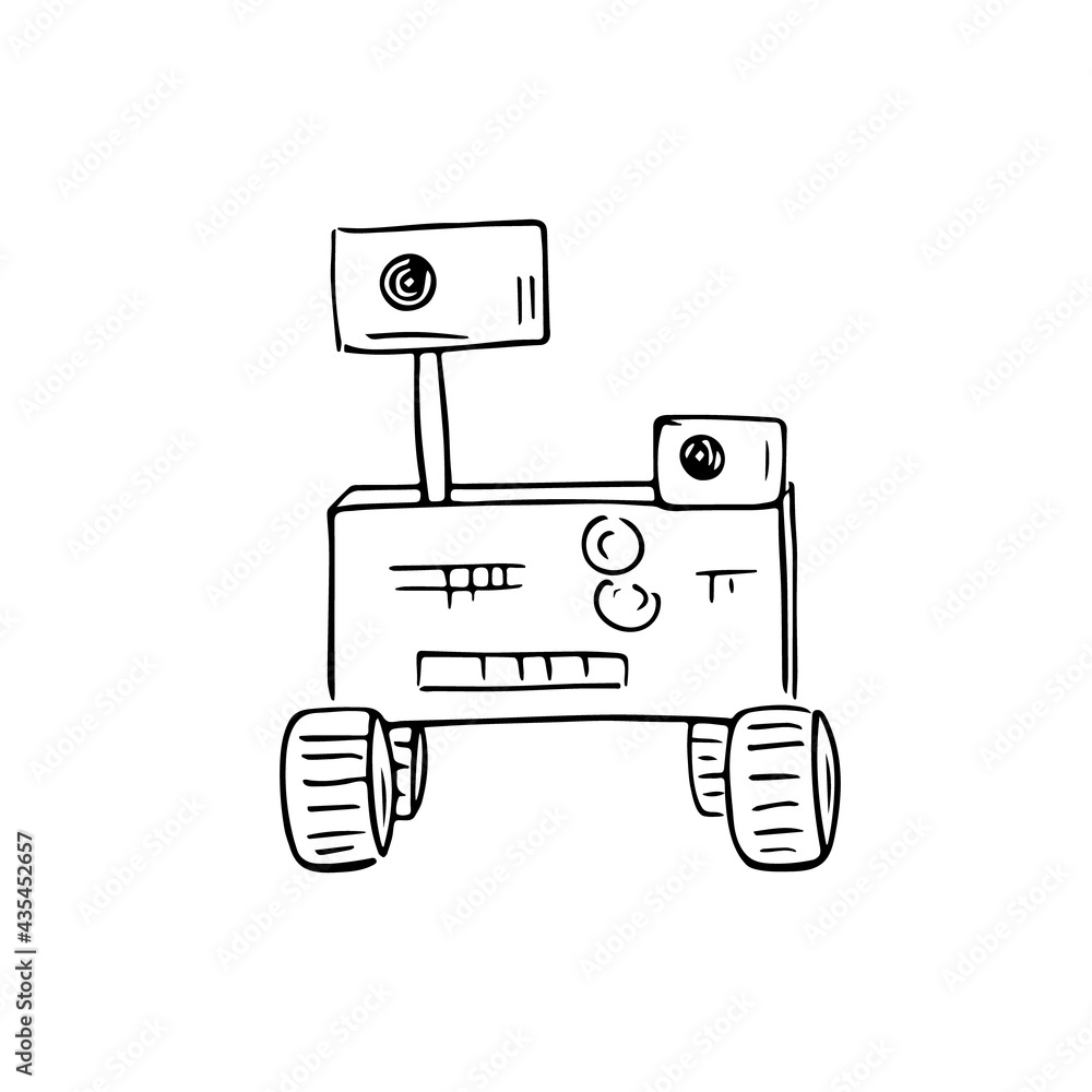 Hand-drawn robotic rover for exploring and learning new planets in ...