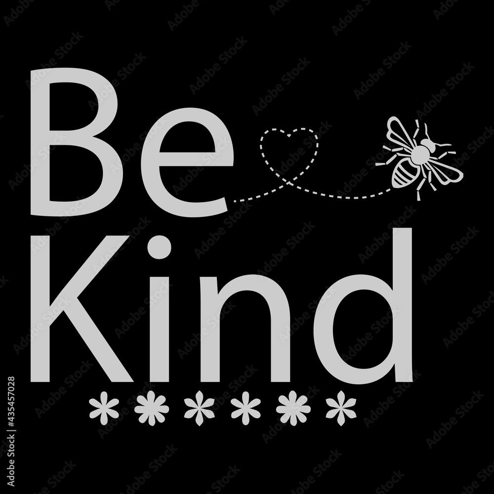 Be kind vector svg printable black and white background colorful ...