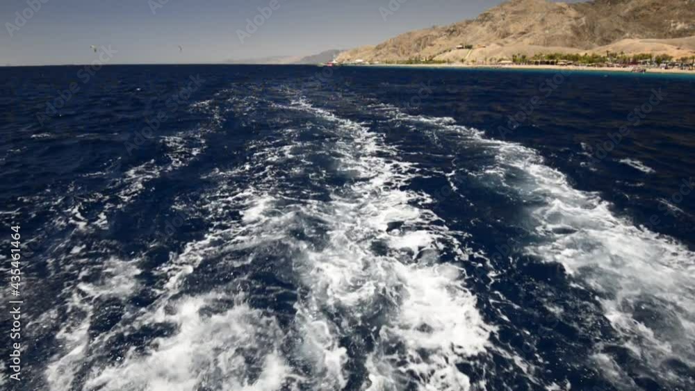 Video of excursion on the motorboat at the Red Sea, tourist hotels, and ...