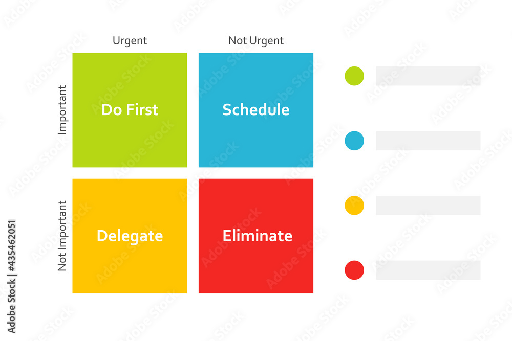Decision matrix diagram template. Clipart image isolated on white ...