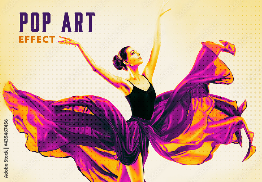 Pop Art Effect Mockup Stock Template | Adobe Stock