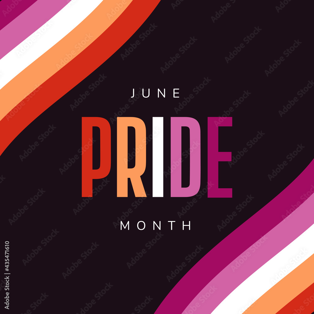 Month pride june. Lipstick flag of Lesbian. LGBT, LGBTQ, LGBTQ+ ...
