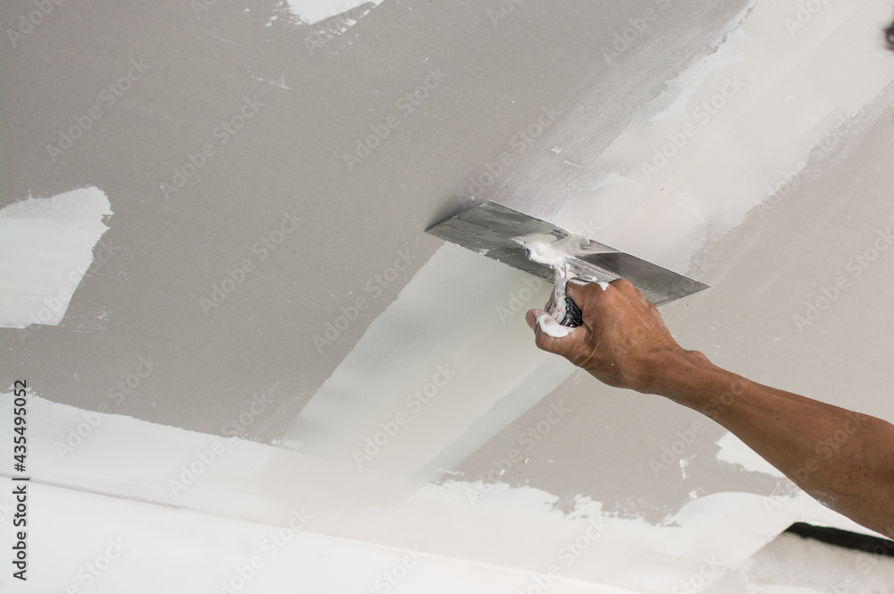 plaster gypsum ceiling for interior build gypsum board ceiling Stock ...