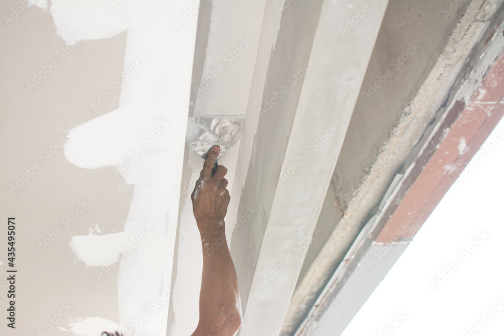 plaster gypsum ceiling for interior build gypsum board ceiling Stock ...