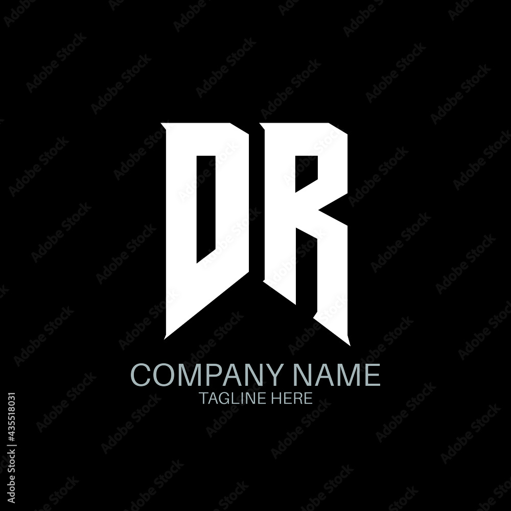 DR logo. DR Letter Logo Design. Initial letters DR gaming's logo icon ...