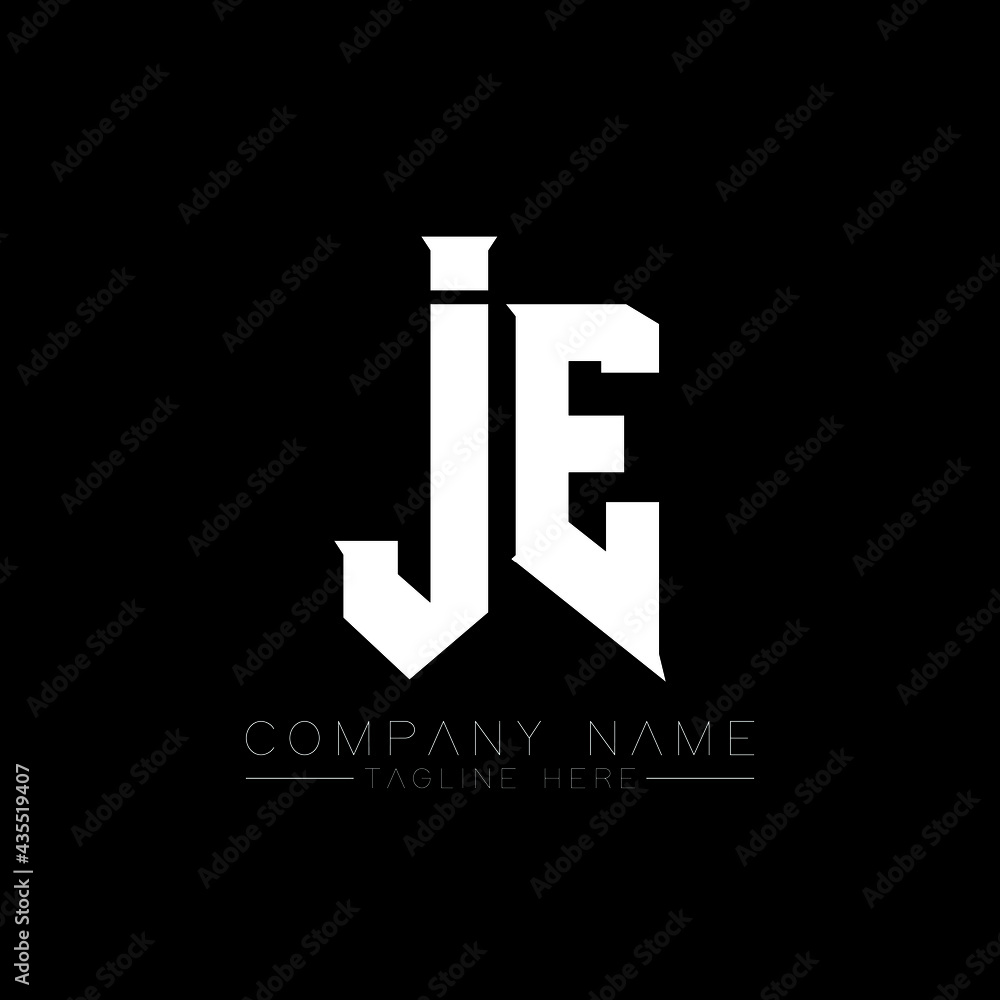 JE logo. JE Letter Logo Design. Initial letters JE gaming's logo icon ...