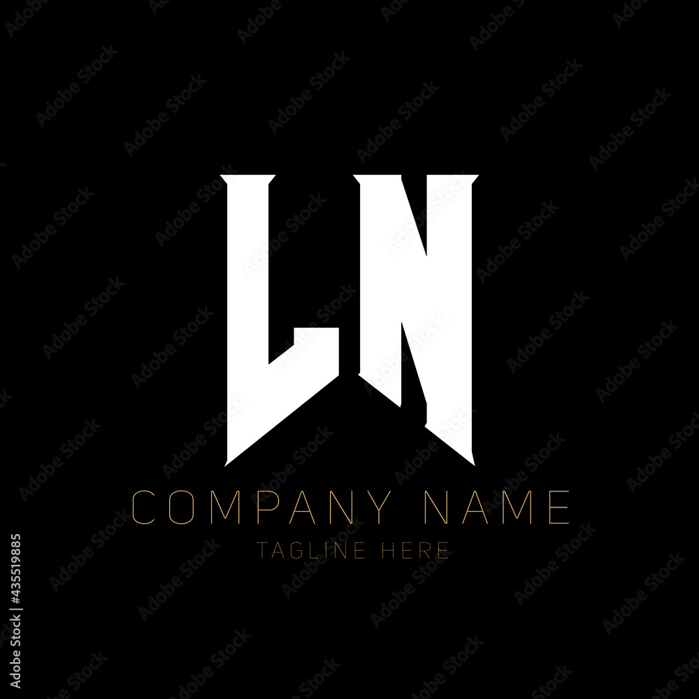 LN logo. LN Letter Logo Design. Initial letters LN gaming's logo icon ...
