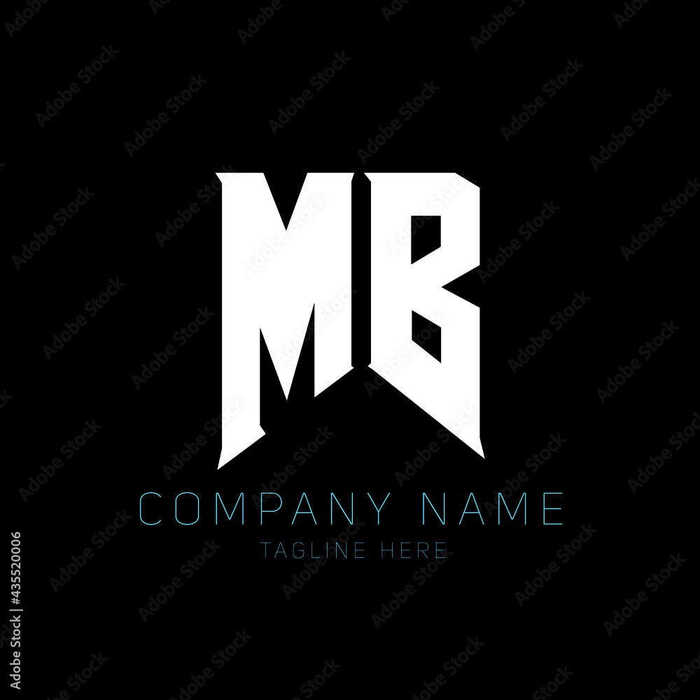 MB logo. MB Letter Logo Design. Initial letters MB gaming's logo icon for technology companies ...