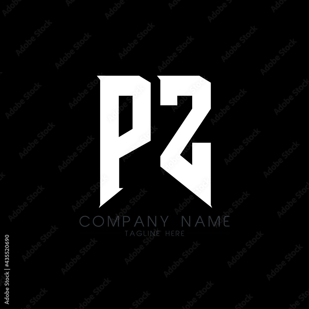 PZ logo. PZ Letter Logo Design. Initial letters PZ gaming's logo icon ...
