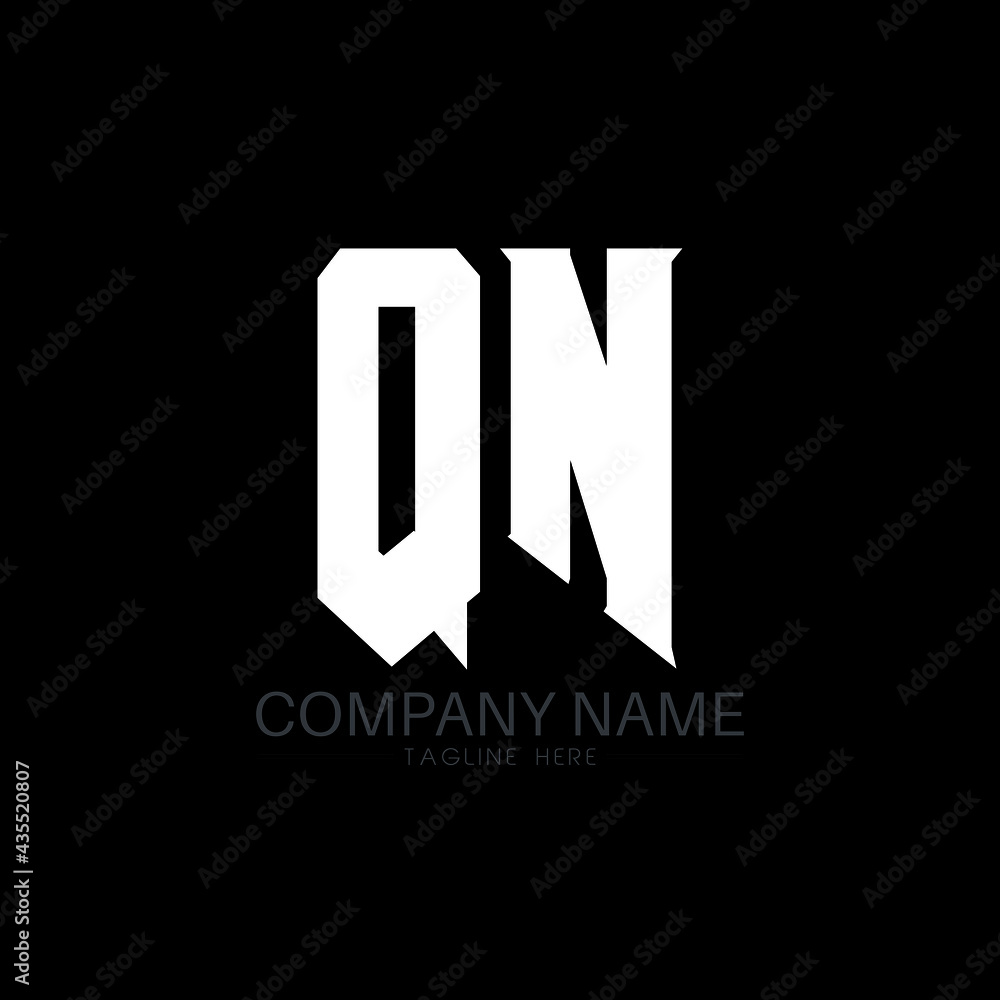 QN logo. QN Letter Logo Design. Initial letters QN gaming's logo icon ...