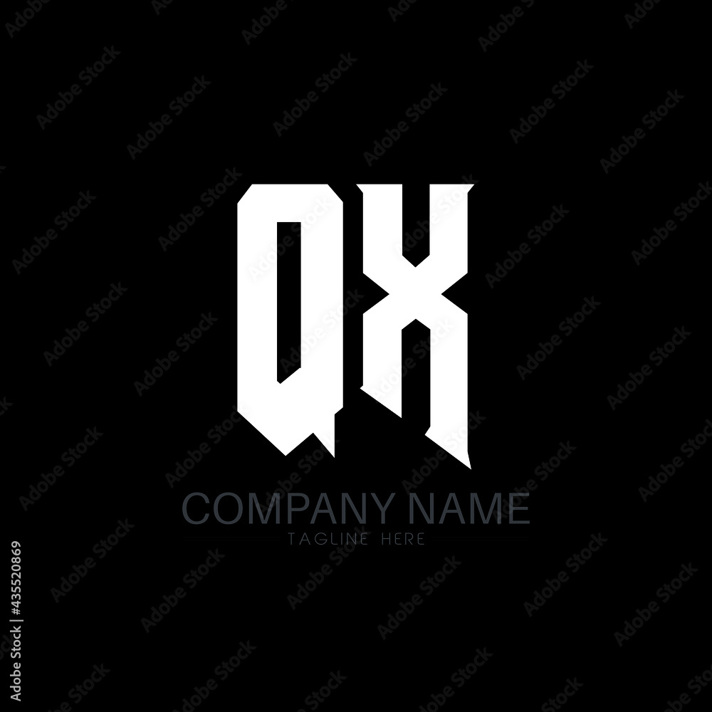 QX logo. QX Letter Logo Design. Initial letters QX gaming's logo icon ...