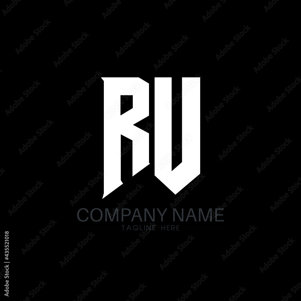 RU Letter Logo Design. Initial letters RU gaming's logo icon for ...
