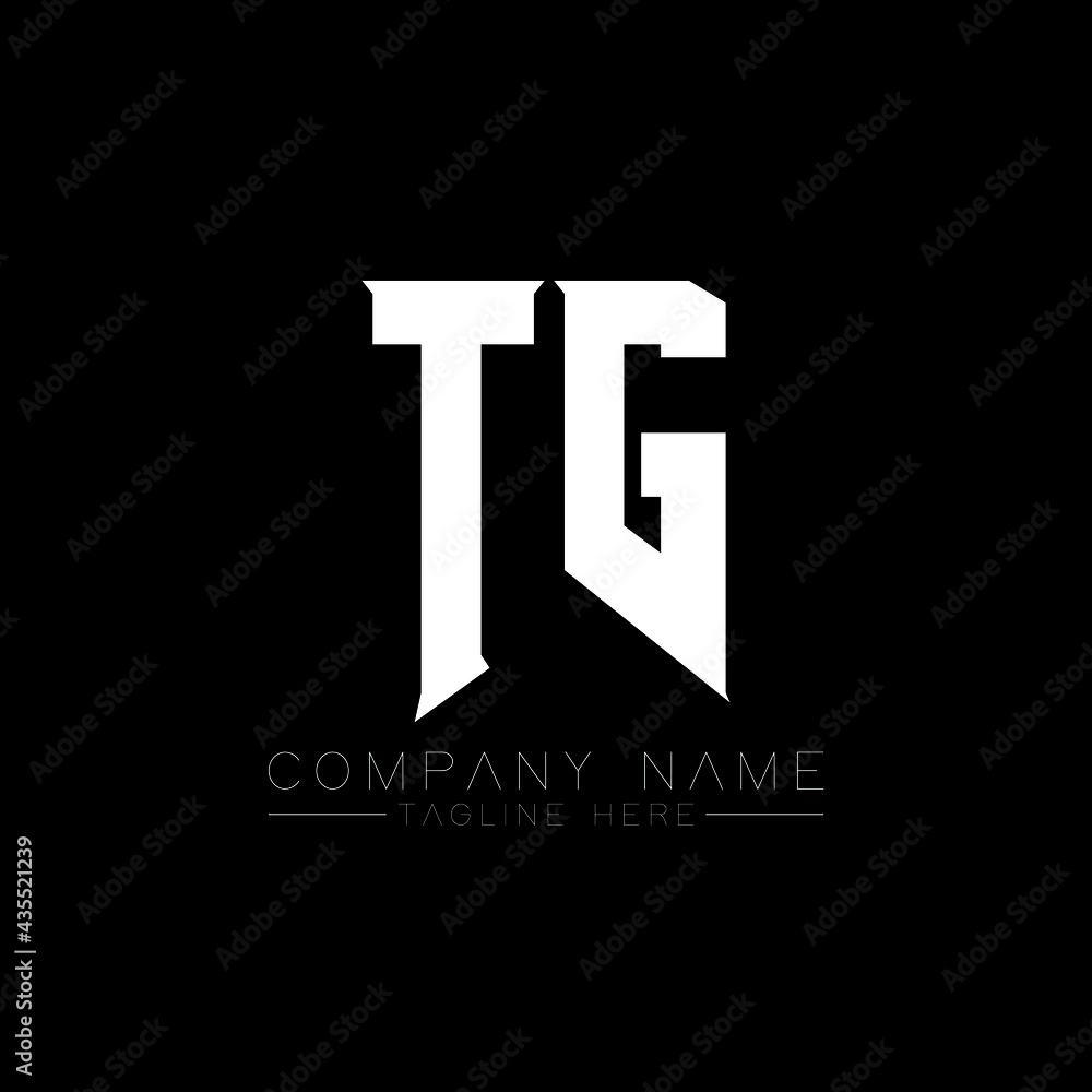 TG Letter Logo Design. Initial letters TG gaming's logo icon for ...