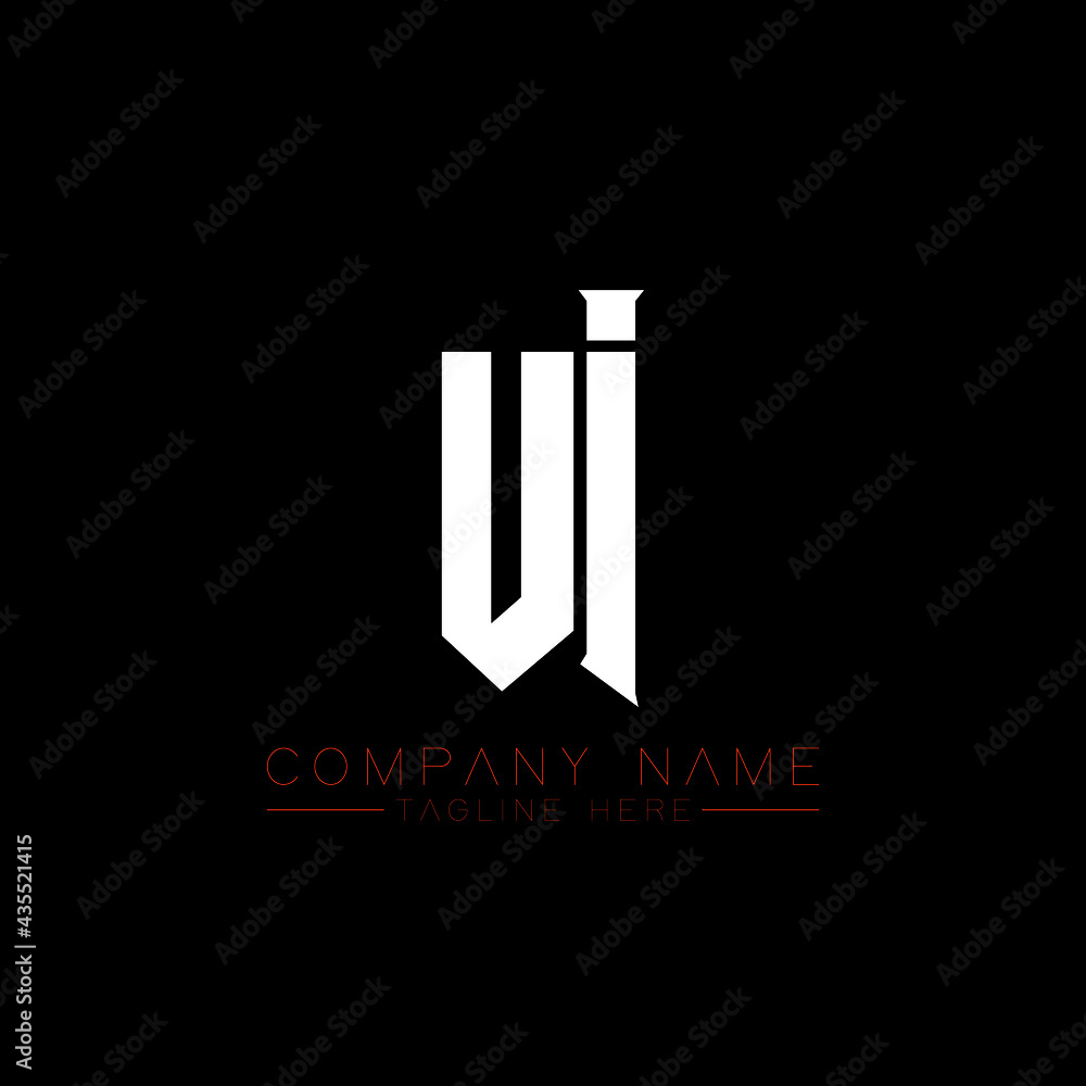 Vecteur Stock UI Letter Logo Design. Initial letters UI gaming's logo ...