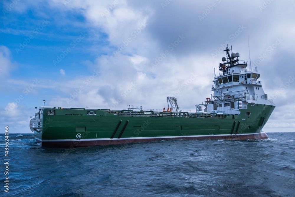 offshore work boat Stock Photo | Adobe Stock