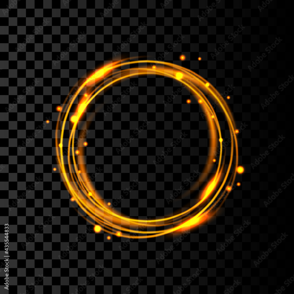 Gold ring frame neon background illustration template design Stock ...
