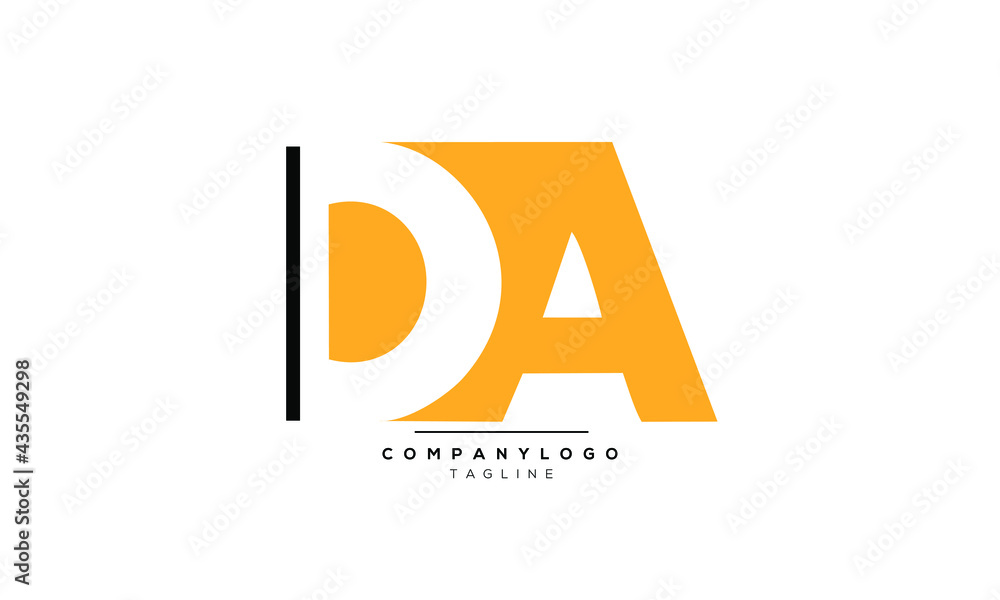 Alphabet letters Initials Monogram logo DA, DA INITIAL, DA letter Stock ...