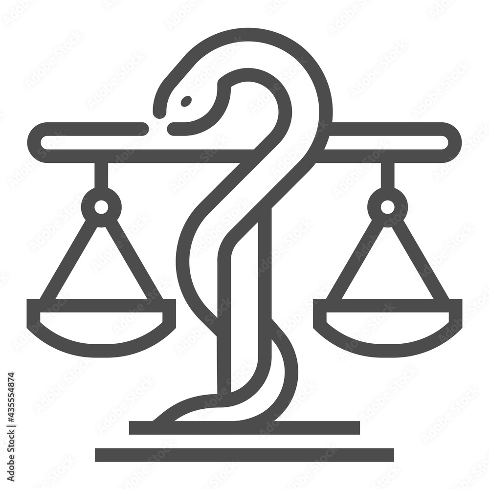 Health law square line vector icon. Stock Vector | Adobe Stock