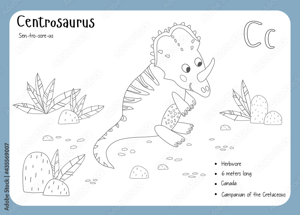 Coloring cards with dinosaurs and alphabet. Dinosaur Fact Cards ...