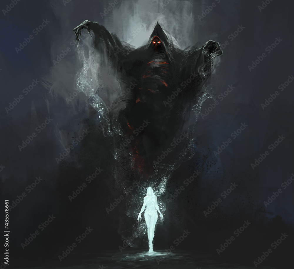 Elves were born from the magic of death, magical illustration, 3d ...