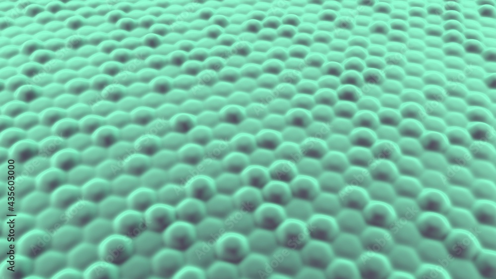 Mint gray abstract background of volumetric bulges in the form of ...