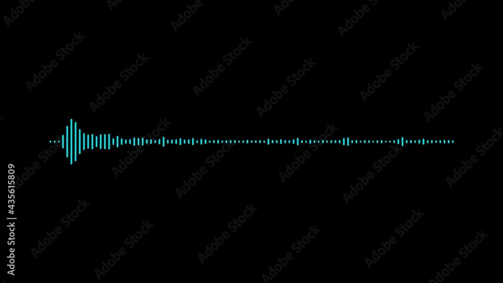 Digital audio spectrum sound wave effect animation with 2d concept and ...