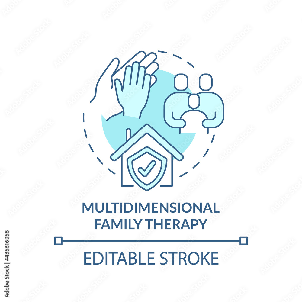 Multidimensional family therapy concept icon. Addiction treatment ways ...