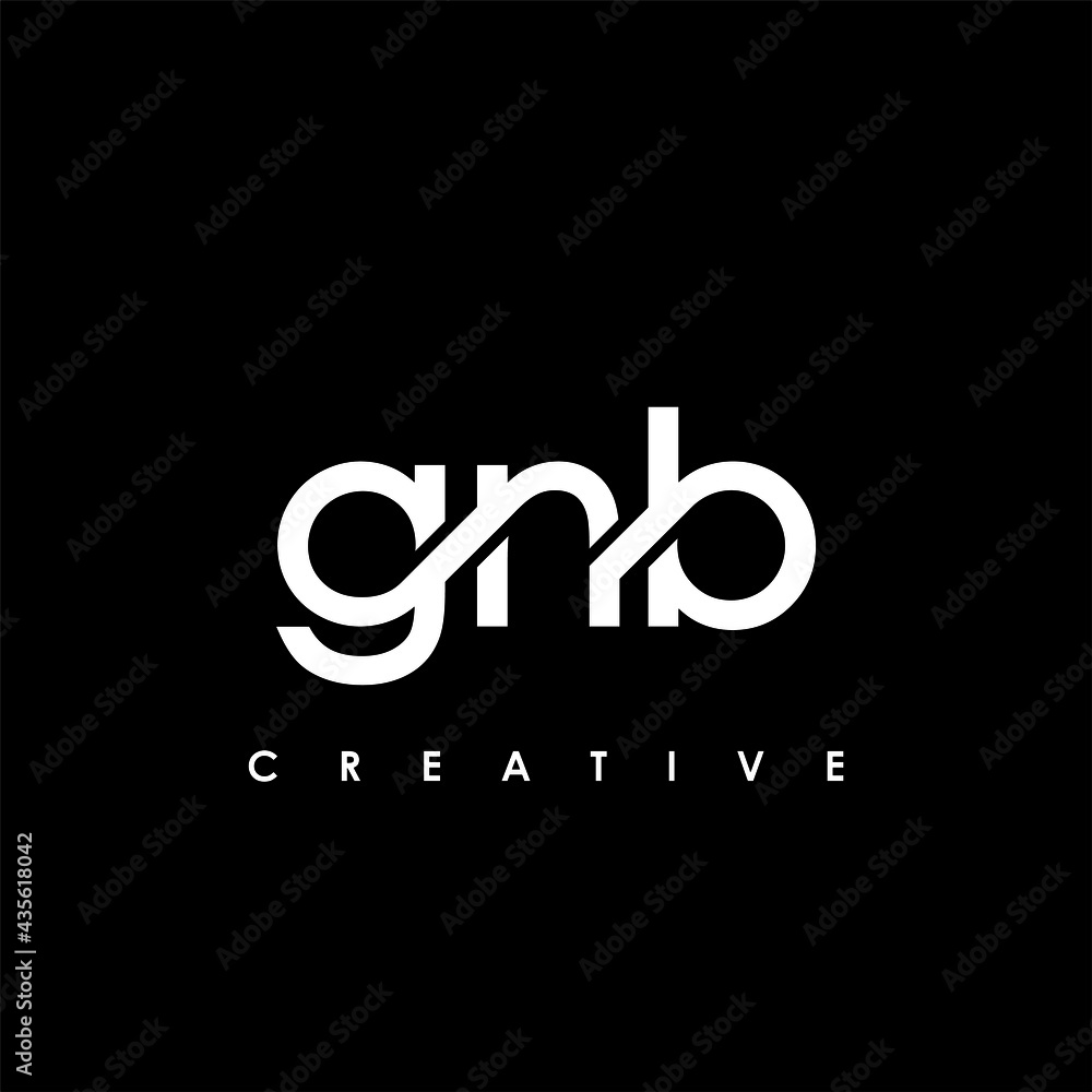 GNB Letter Initial Logo Design Template Vector Illustration Stock ...