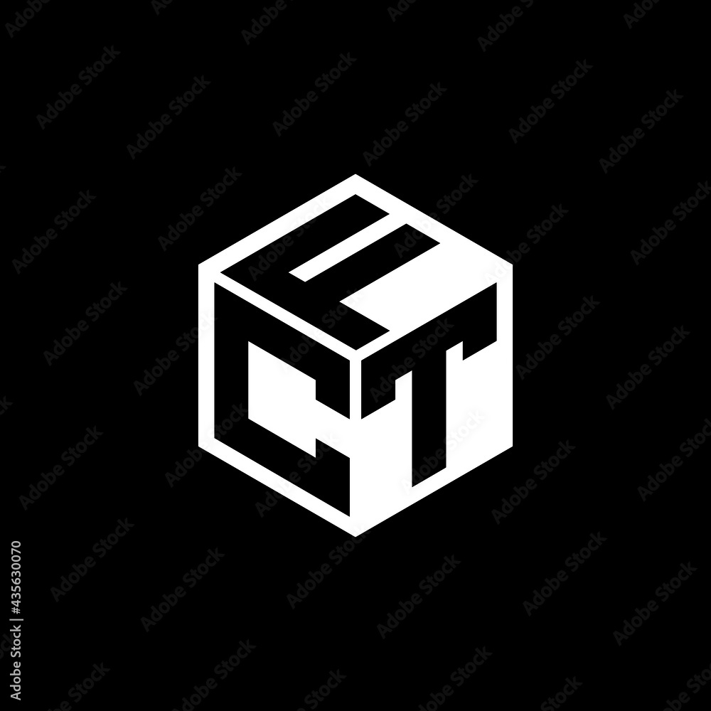 CTF letter logo design with black background in illustrator, vector ...
