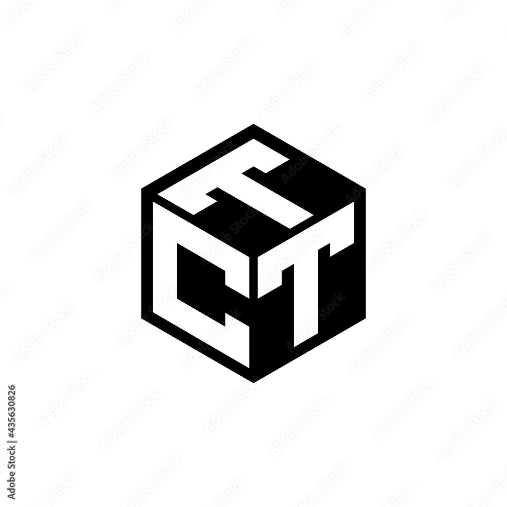 CTT letter logo design with white background in illustrator, vector ...