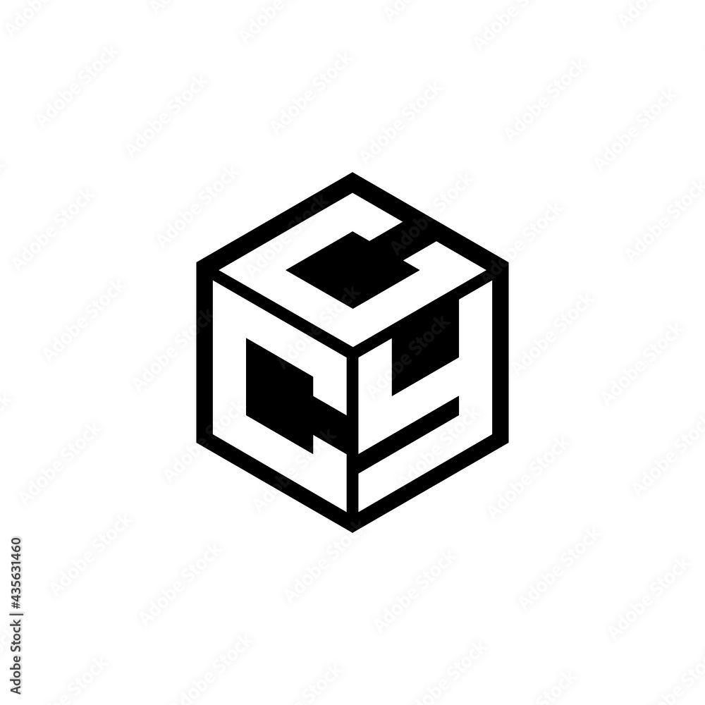 CYC letter logo design with white background in illustrator, vector ...