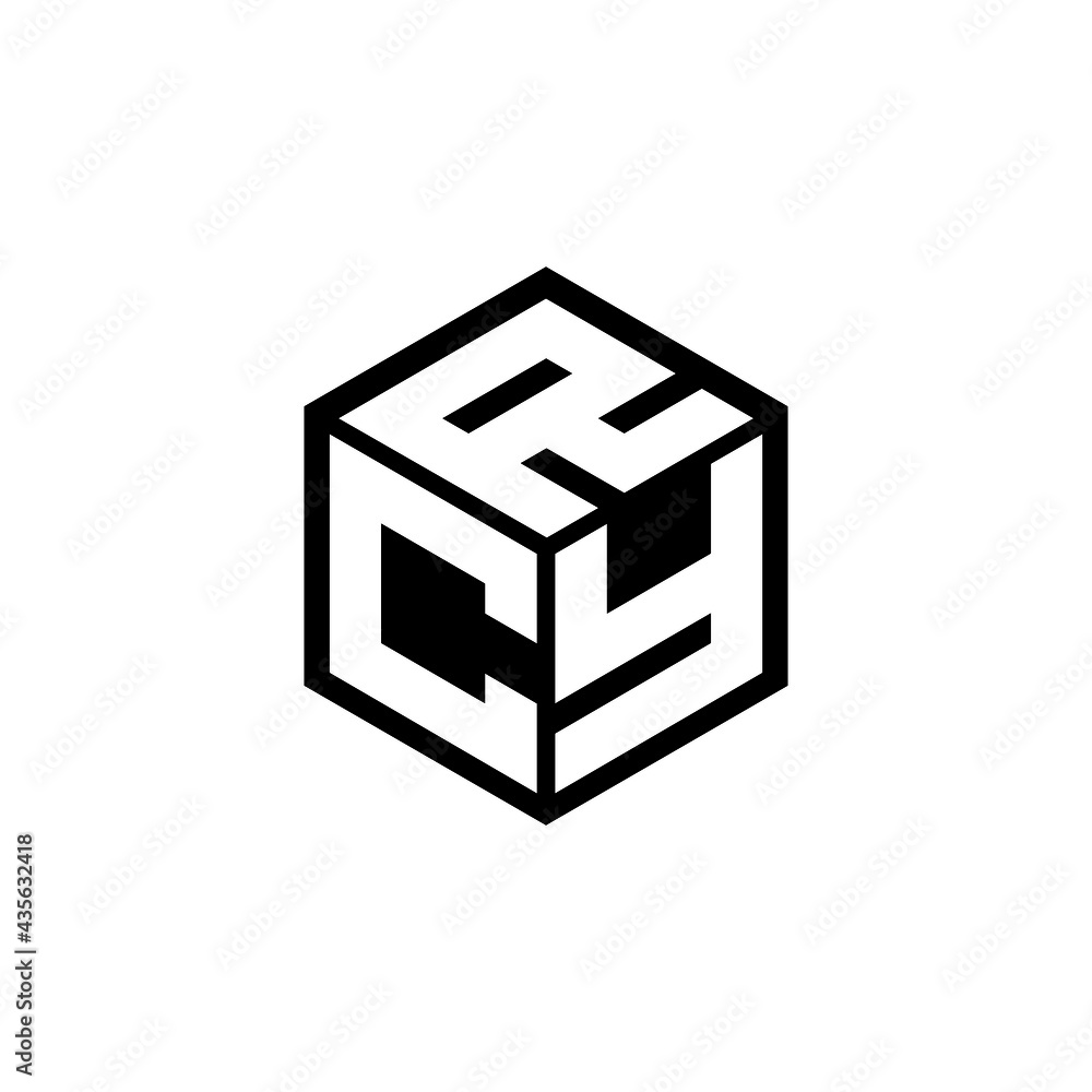 CYR letter logo design with white background in illustrator, vector ...