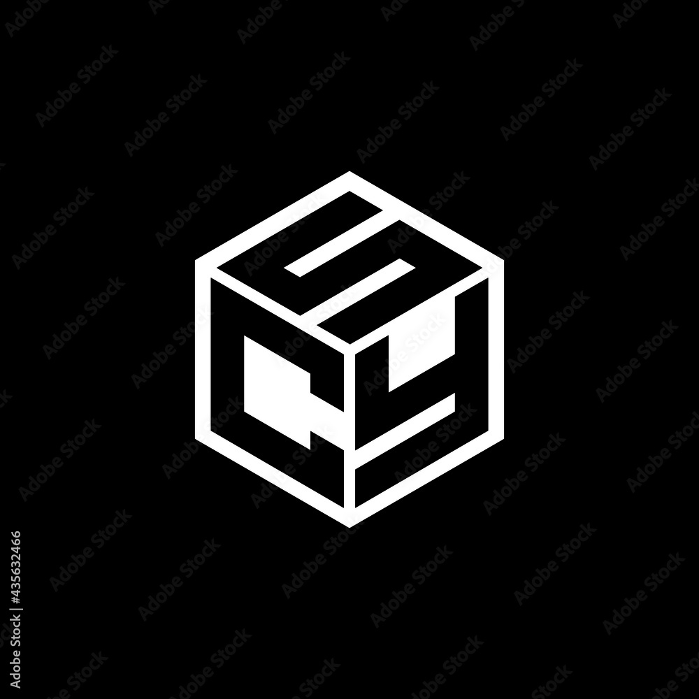 CYS letter logo design with black background in illustrator, vector ...