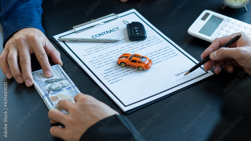 Car business, car sales, management of gestures and guide customers by ...