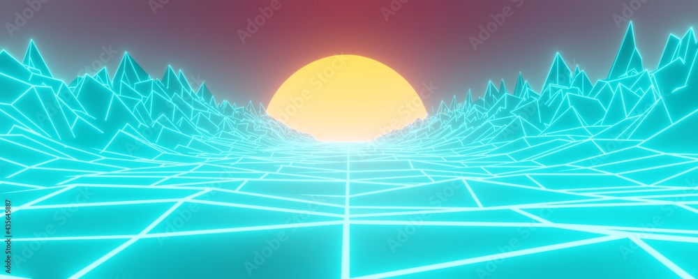 Computer generated binary code landscape on black background . Big Data . Binary Code ...