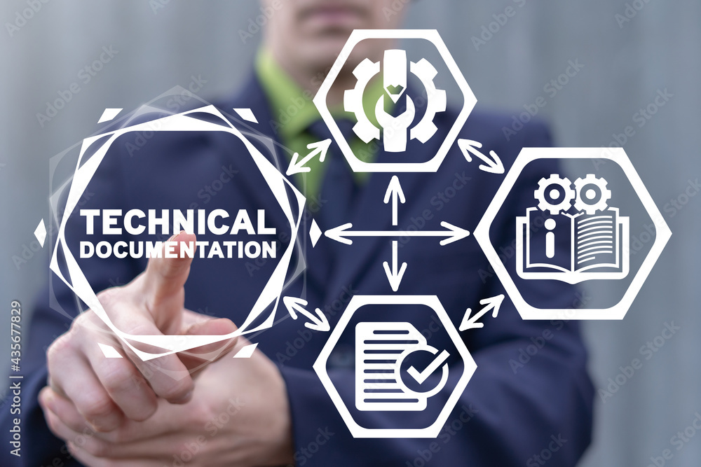 Concept of technical documentation. Information book and instructions ...