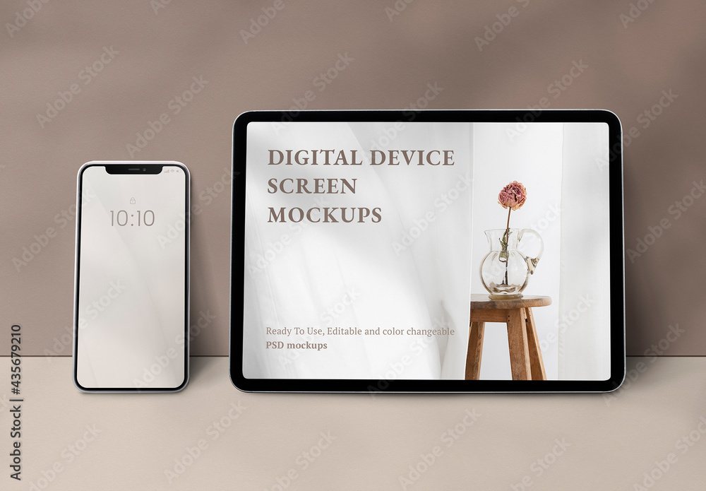 Digital Devices Screen Mockup Stock Template | Adobe Stock